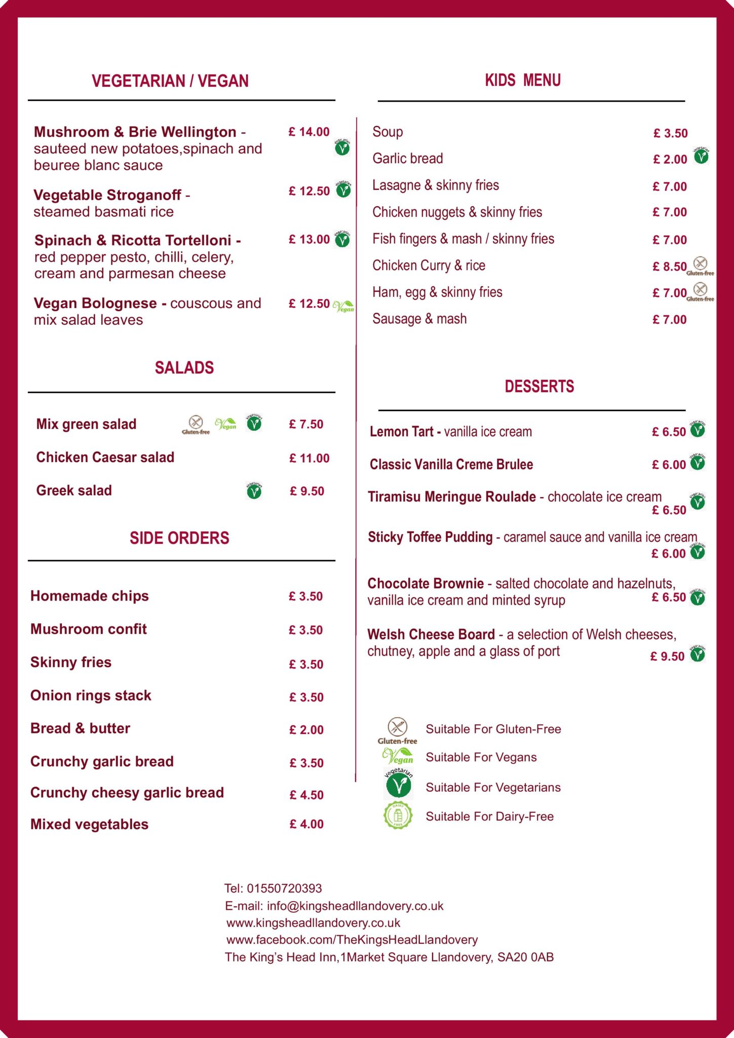 Eat – The Kings Head, Llandovery